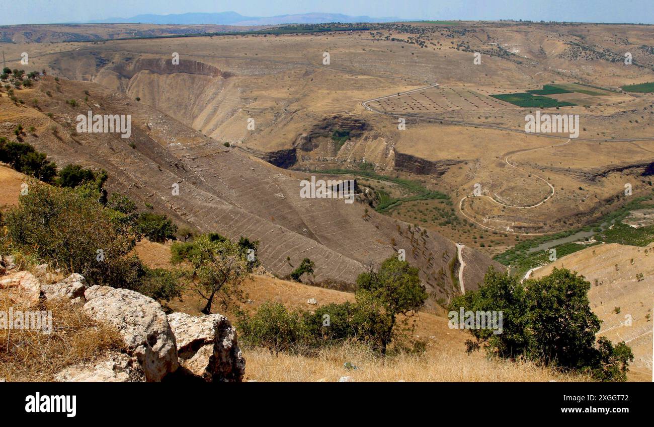 The historic Yarmouk River area between Jordan and Syria Stock Photo ...