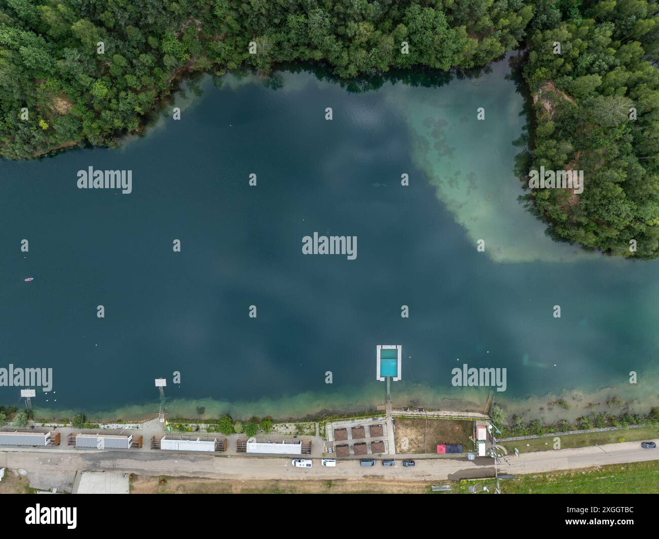 Polish Maldives Park Grodek in Jaworzno. Turquiose Water and Wooden ...