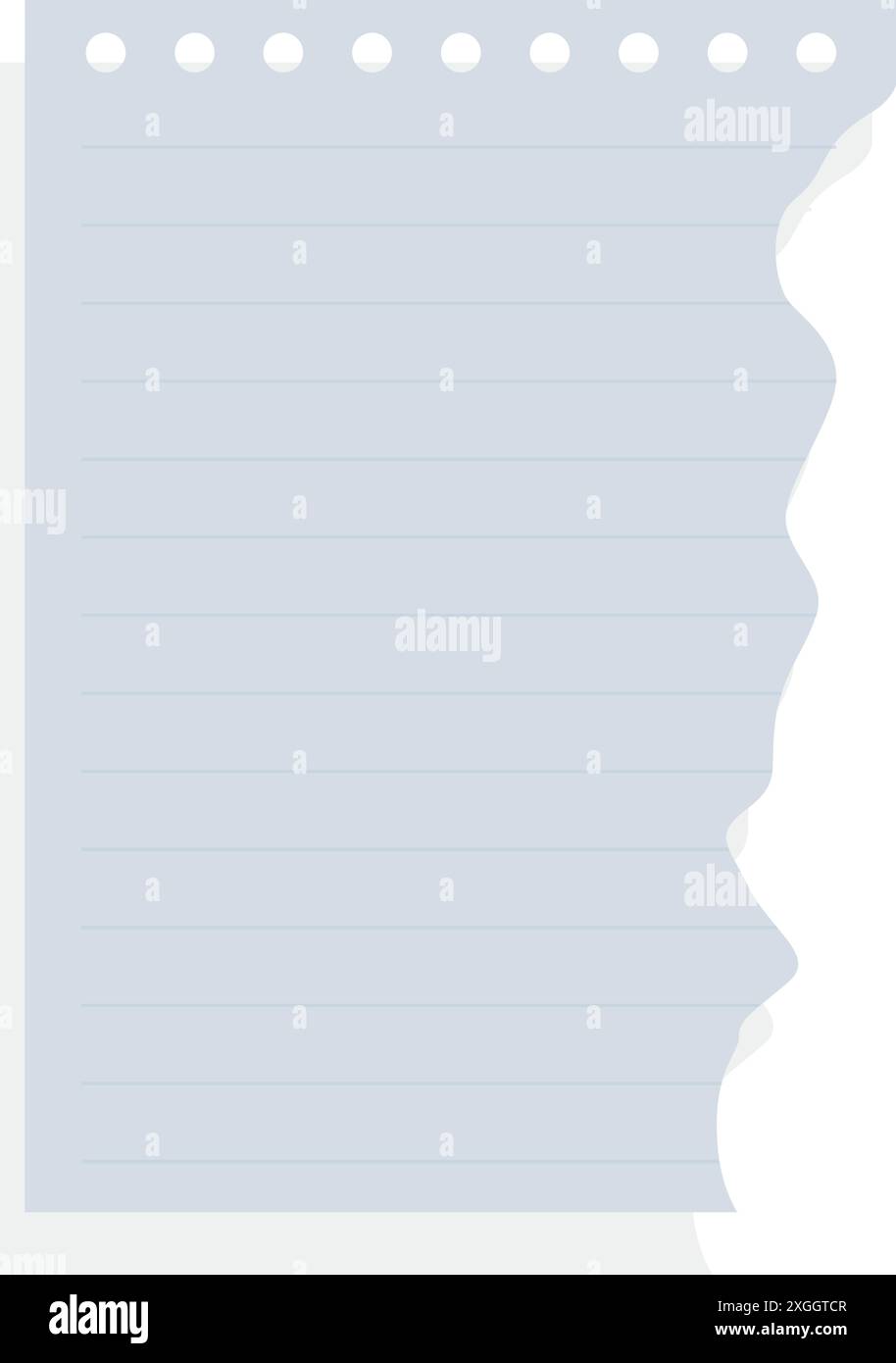 Blank notepad page with a torn edge is waiting for your message Stock ...