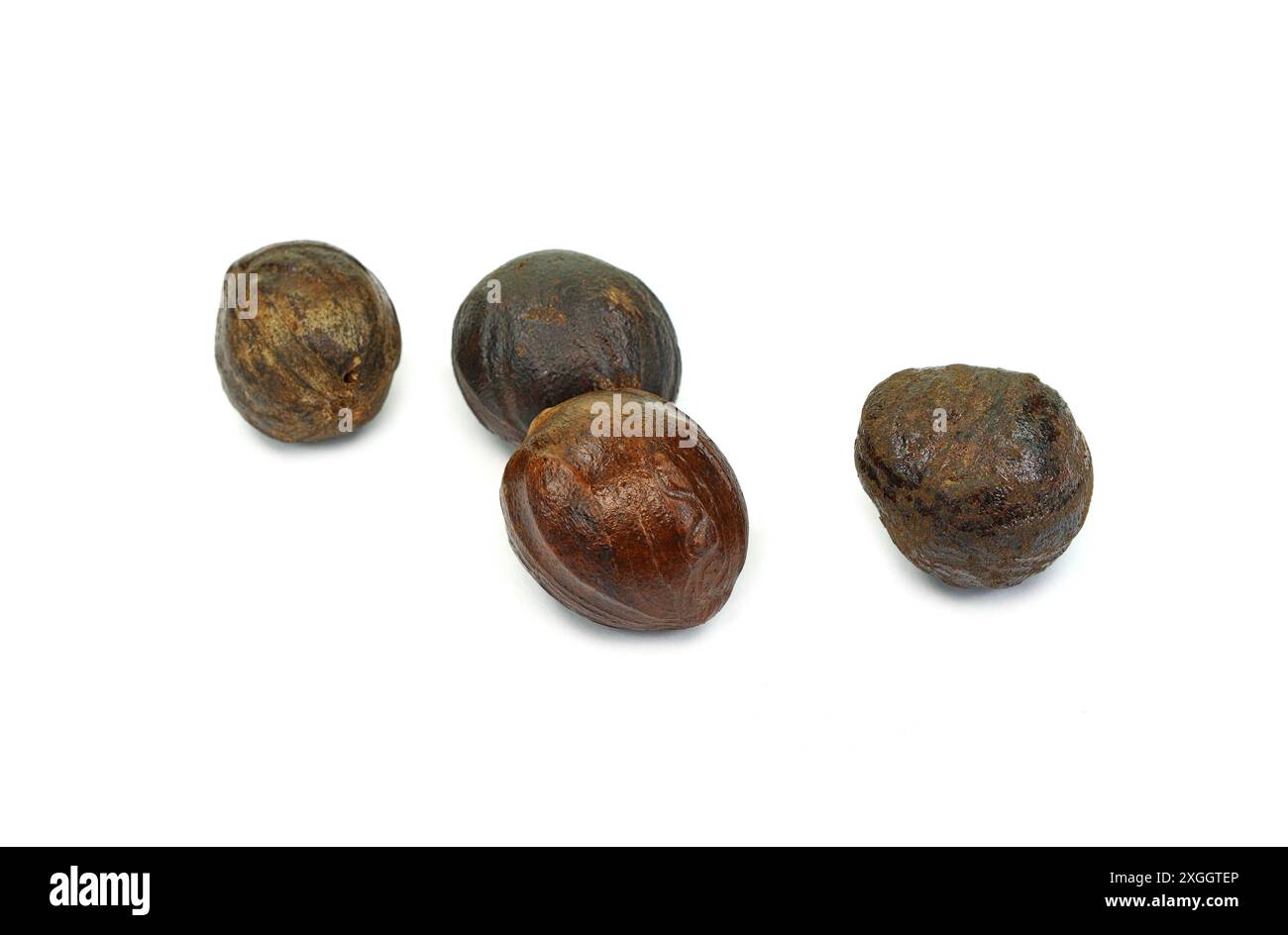 Nutmeg in Nutmeg Shell on white Background Stock Photo - Alamy