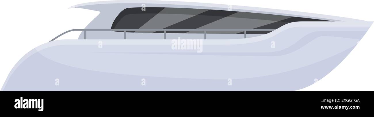 Modern white yacht is sailing on water surface Stock Vector Image & Art - Alamy