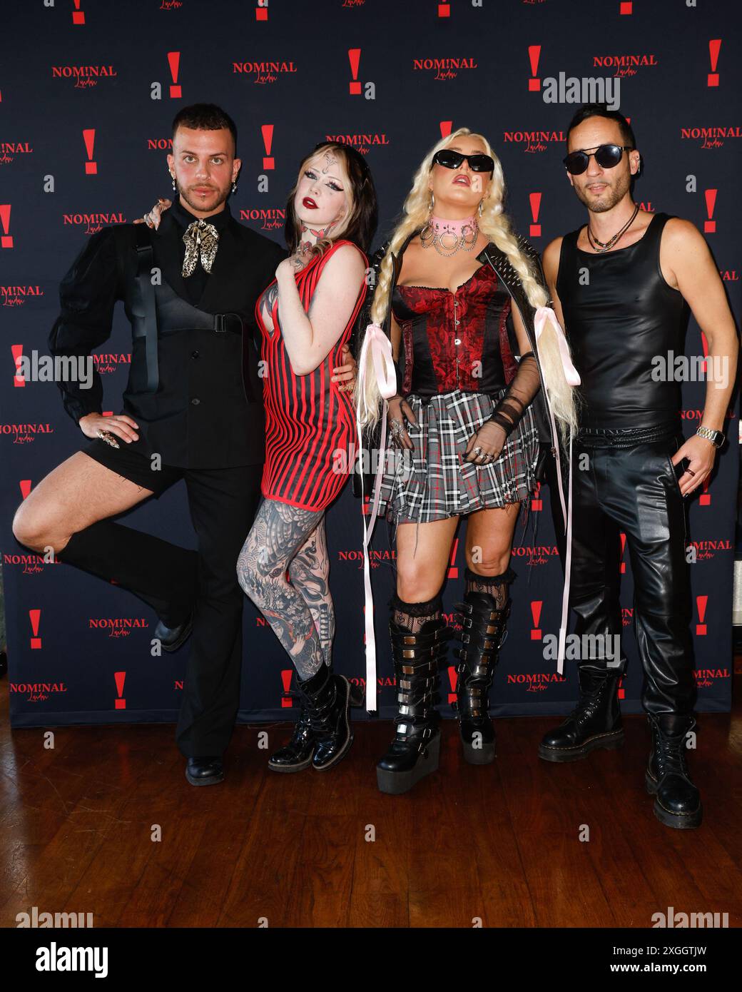 (L-R) Gionatan Didonna, Ellie Charnley AKA Sukinya, Nora Grefstad AKA ...