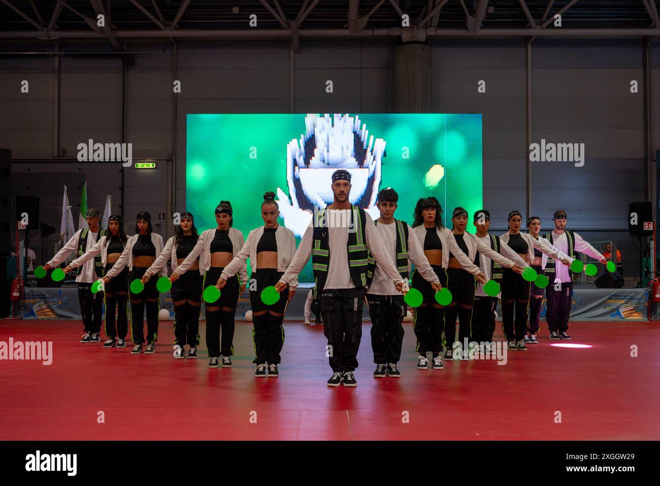 "Ping Pong Pang" during the Opening Ceremony of the Championship Master Table Tennis Rome 2024 ...