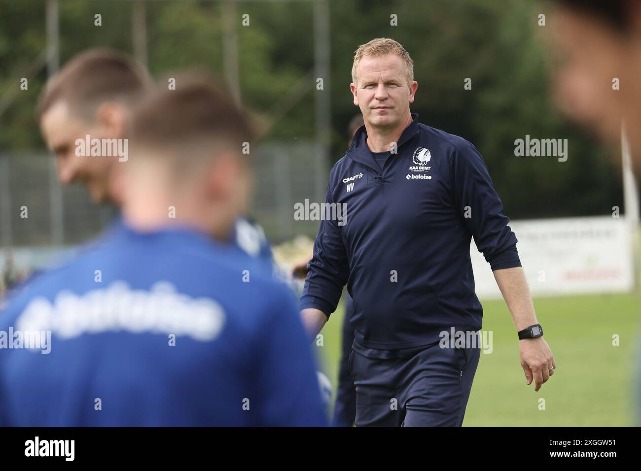 Gent's head coach Wouter Vrancken pictured during the summer training ...