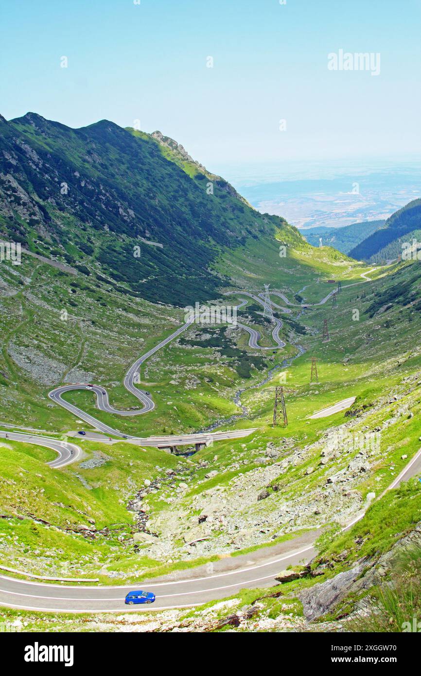 The Transfagarasan highway, in the Carpathian mountains close to Balea ...