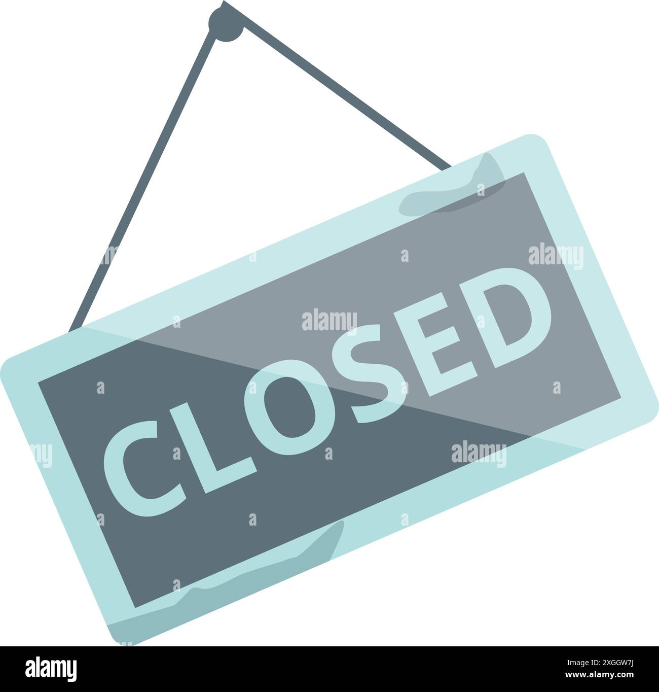 Closed sign is hanging on a door, indicating that the business is ...