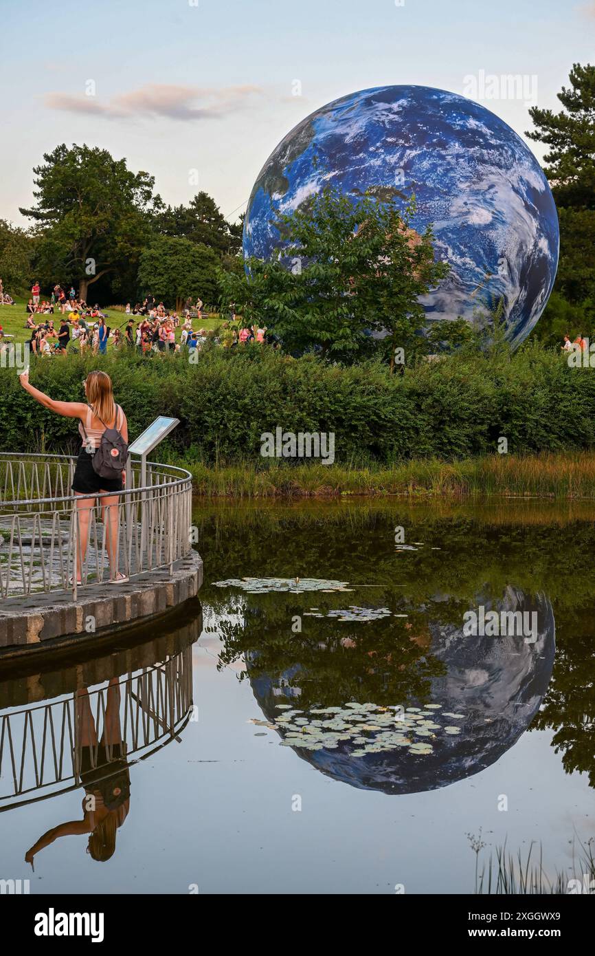 Brno, Czech Republic. 08th July, 2024. A giant inflatable model of ...