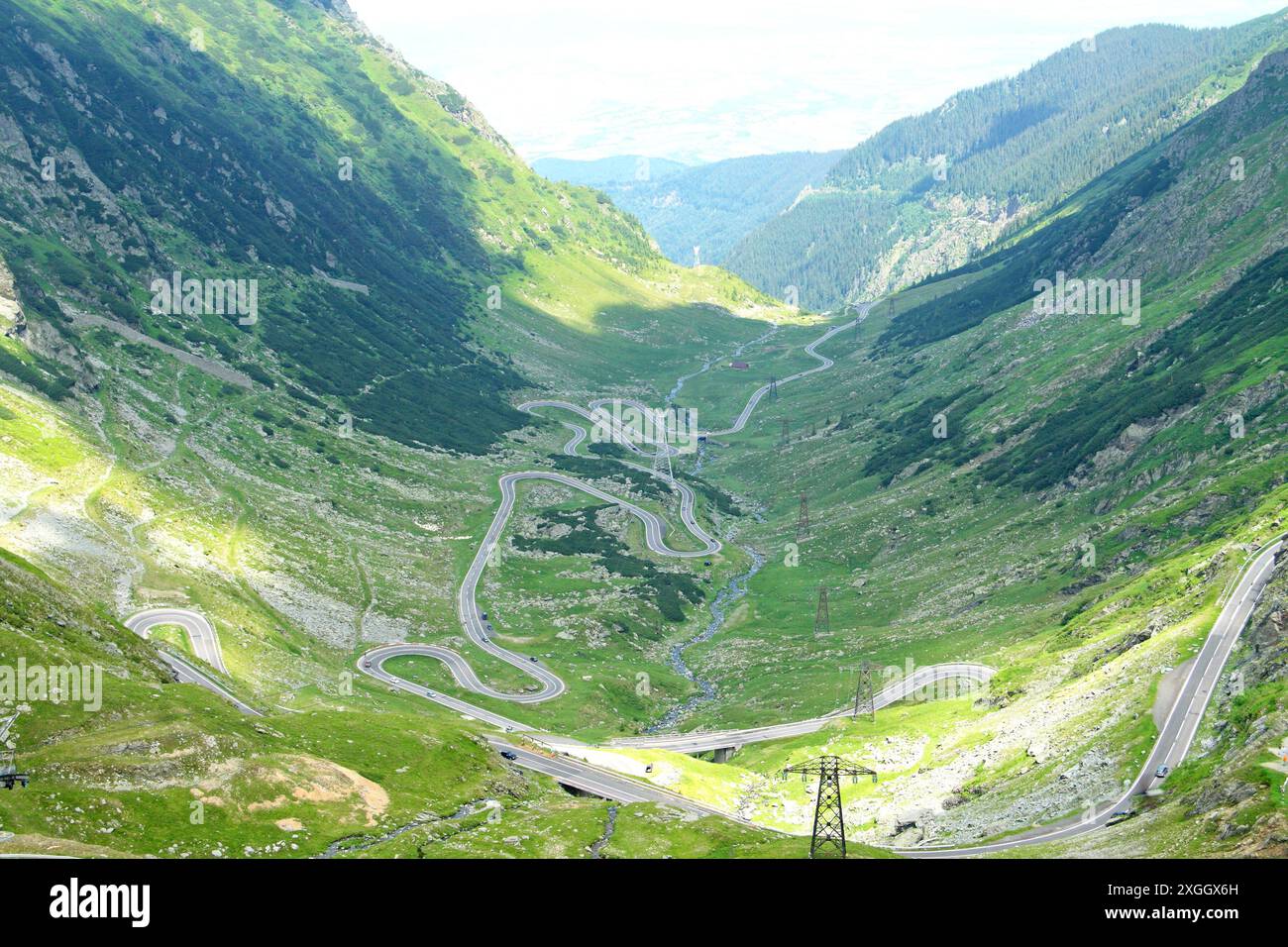 The Transfagarasan highway, in the Carpathian mountains close to Balea ...