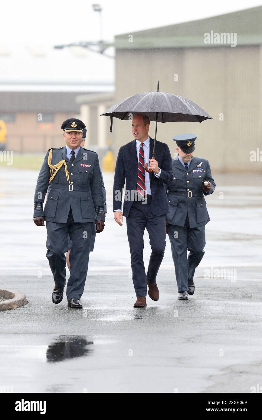 The Prince of Wales, Royal Honorary Air Commodore, RAF Valley, arrives ...