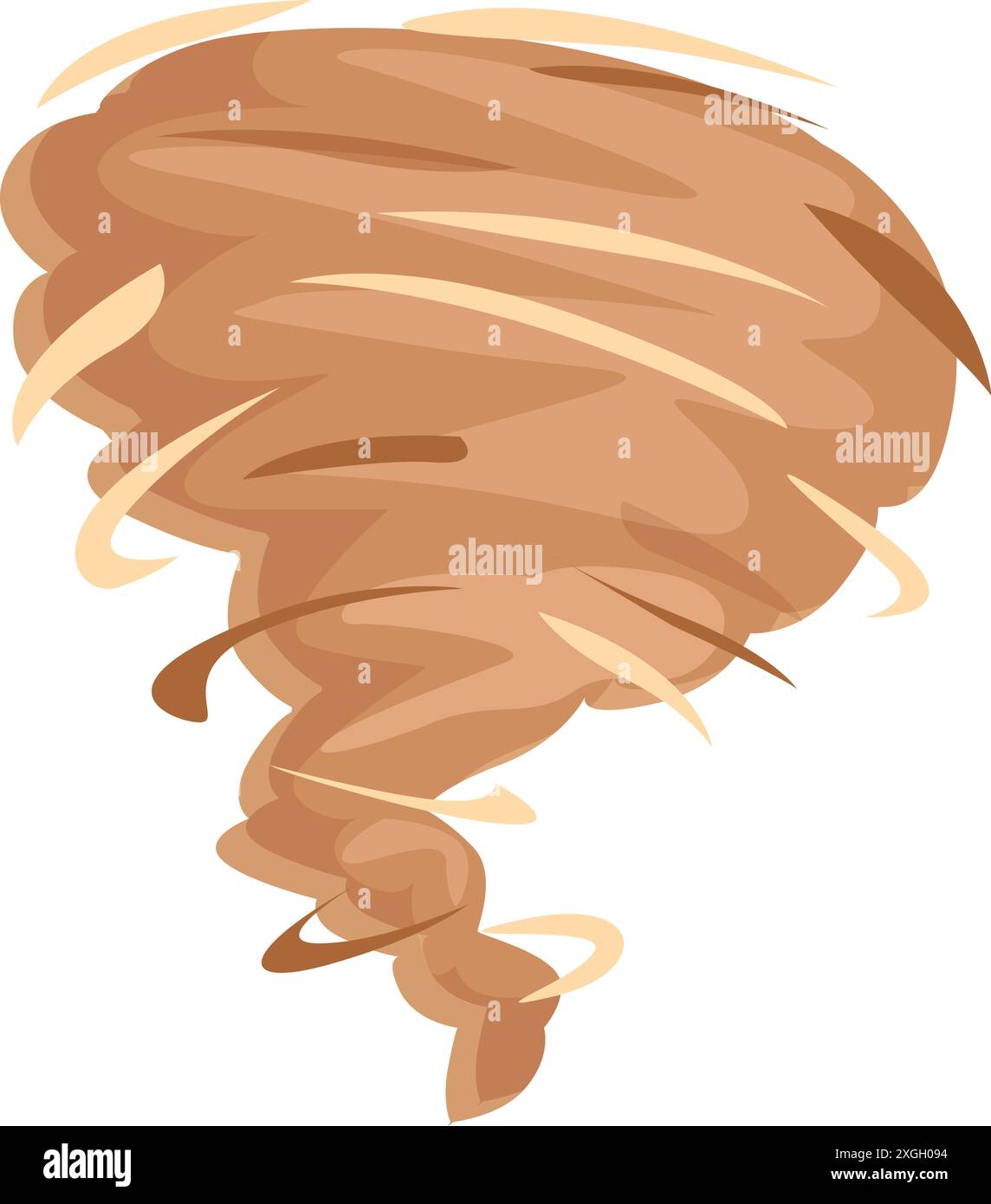 Cartoon illustration of a powerful whirlwind spinning and swirling ...
