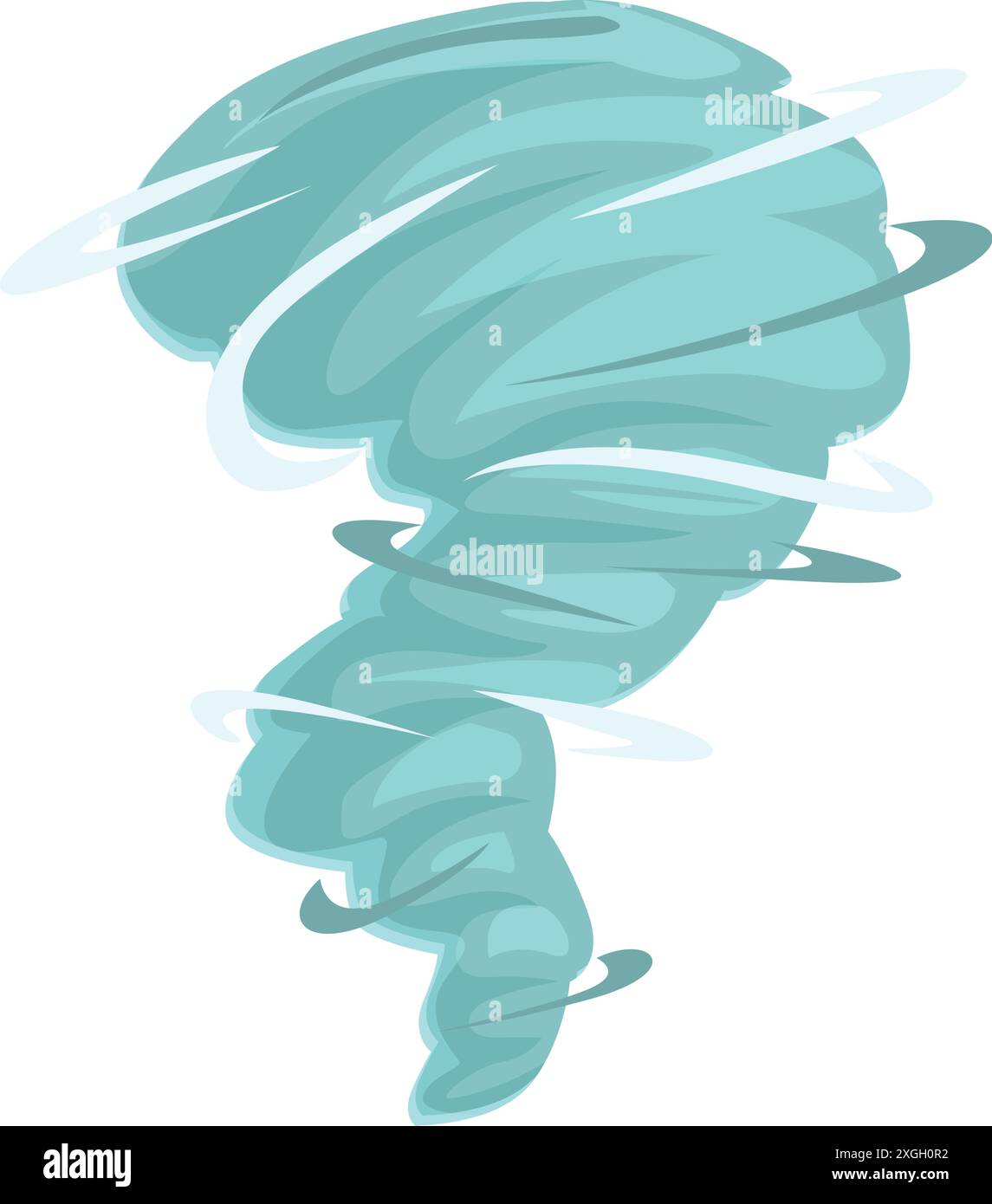 Cartoon swirling tornado, dangerous whirlwind, atmospheric phenomenon ...