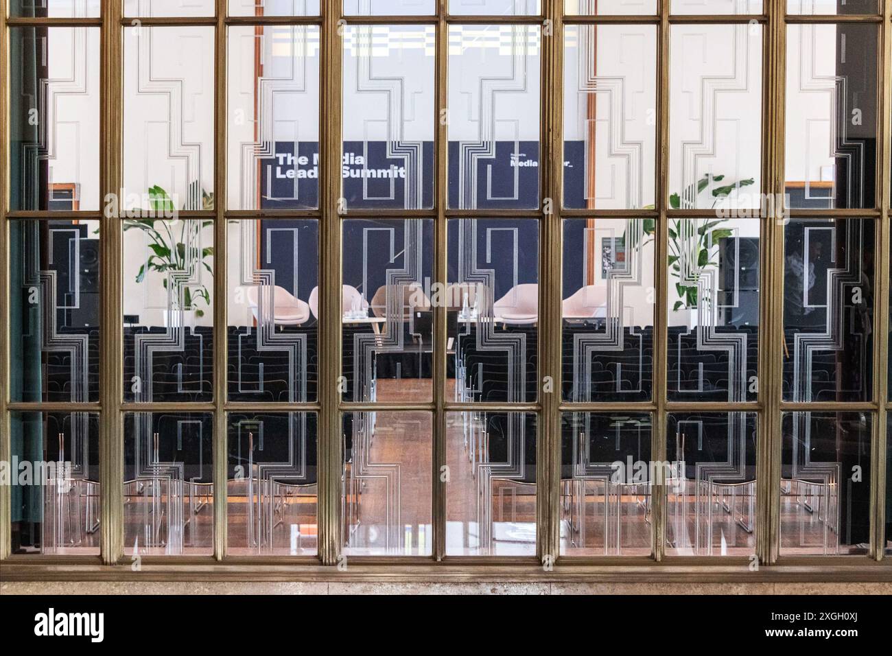 The main Art Deco window inside RIBA headquarters, Portland Place ...