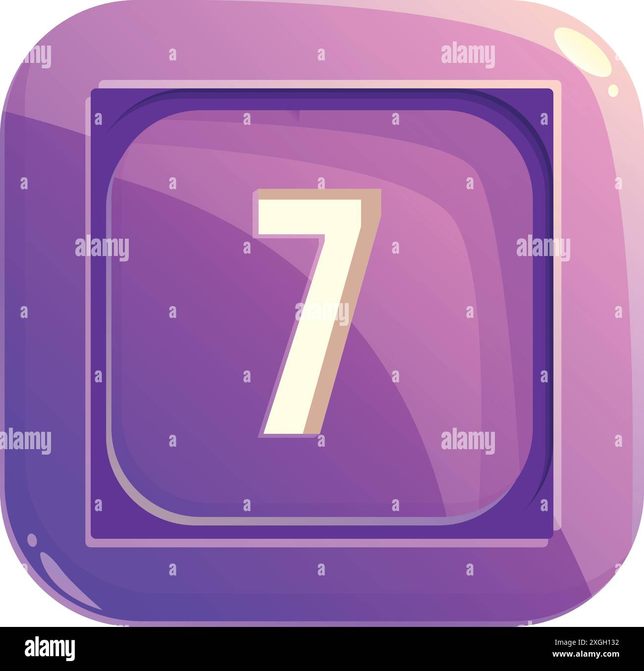 Square purple icon with a cartoon style and soft, rounded edges ...