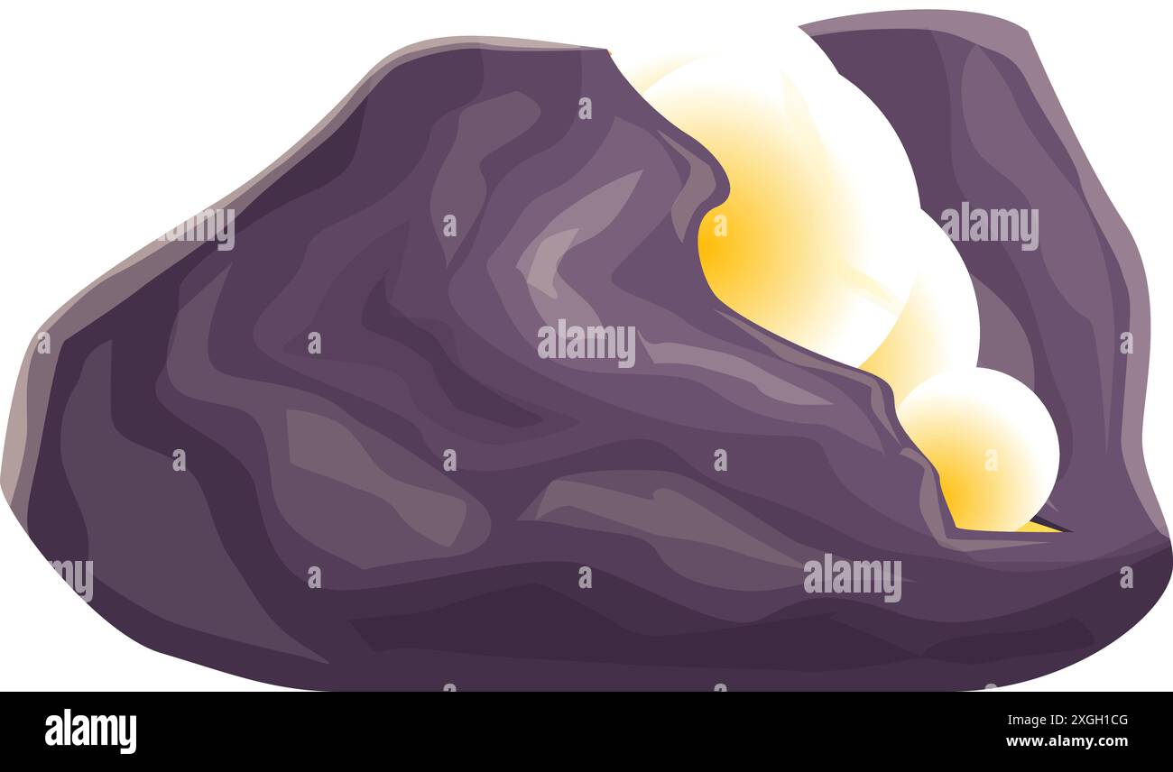 Red volcanic lava rocks Stock Vector Images - Alamy