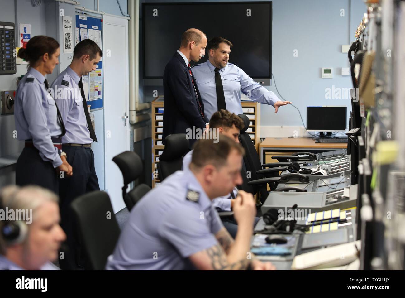 The Prince of Wales, Royal Honorary Air Commodore, RAF Valley, during a ...
