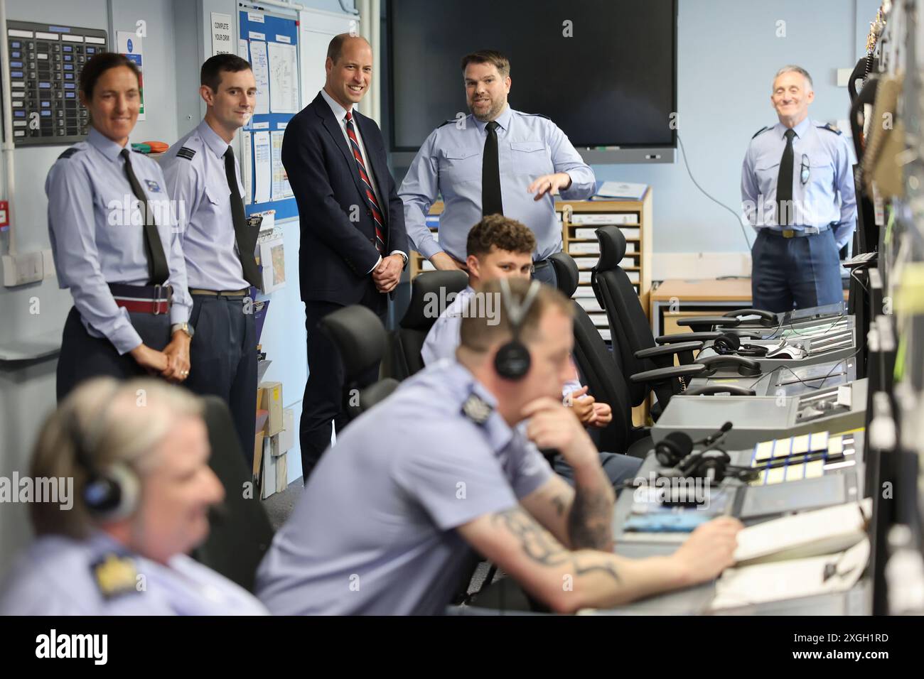 The Prince of Wales, Royal Honorary Air Commodore, RAF Valley, during a ...