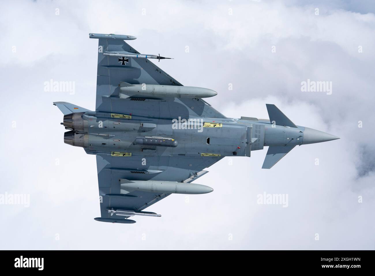 A German Air Force Eurofighter Typhoon flies over Alaska during ...