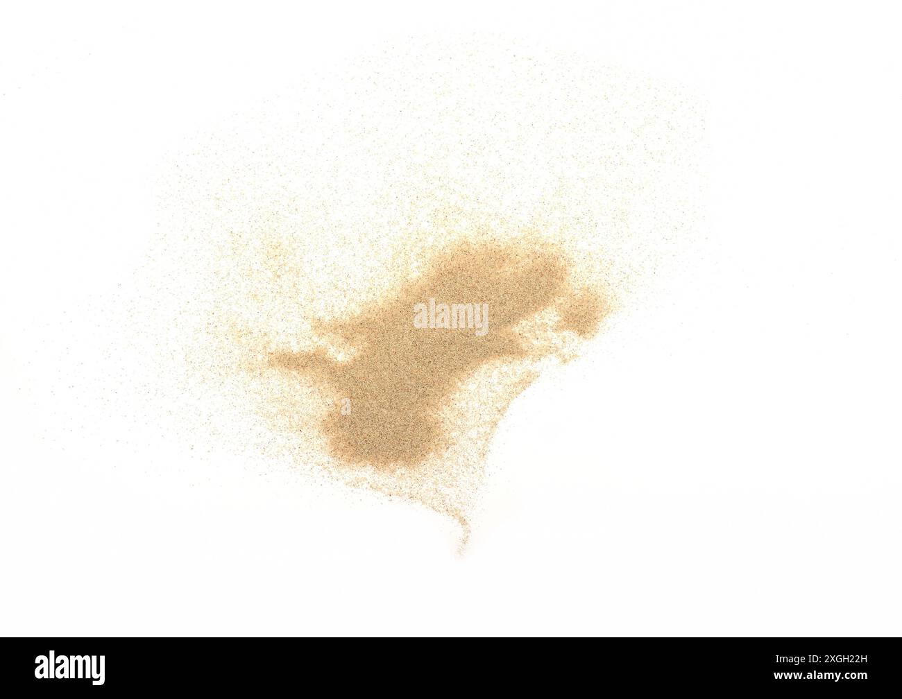 desert sand isolated on white background. desert sand explosion Stock ...