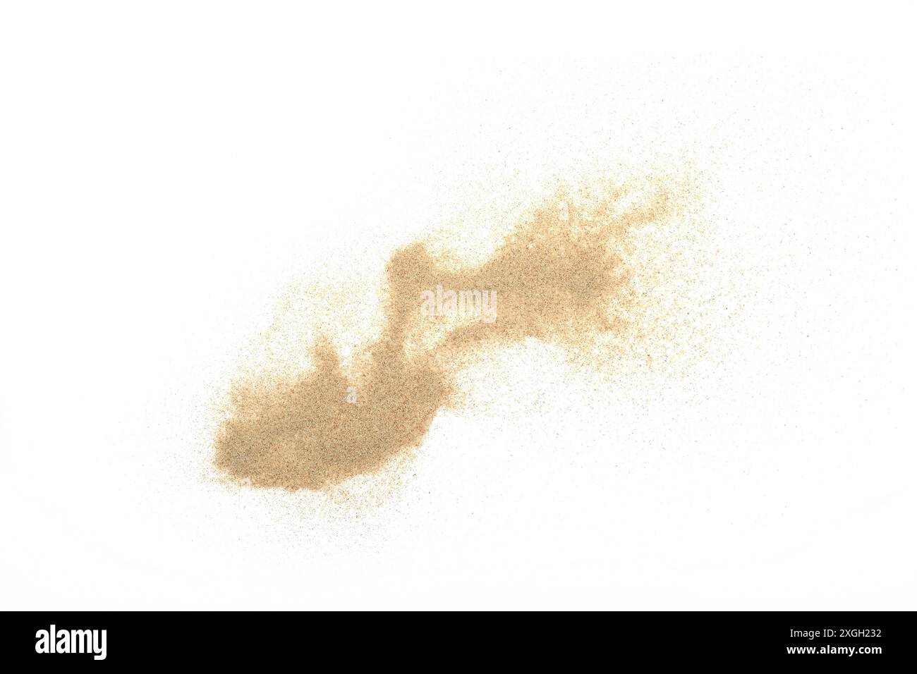 desert sand isolated on white background. desert sand explosion Stock ...