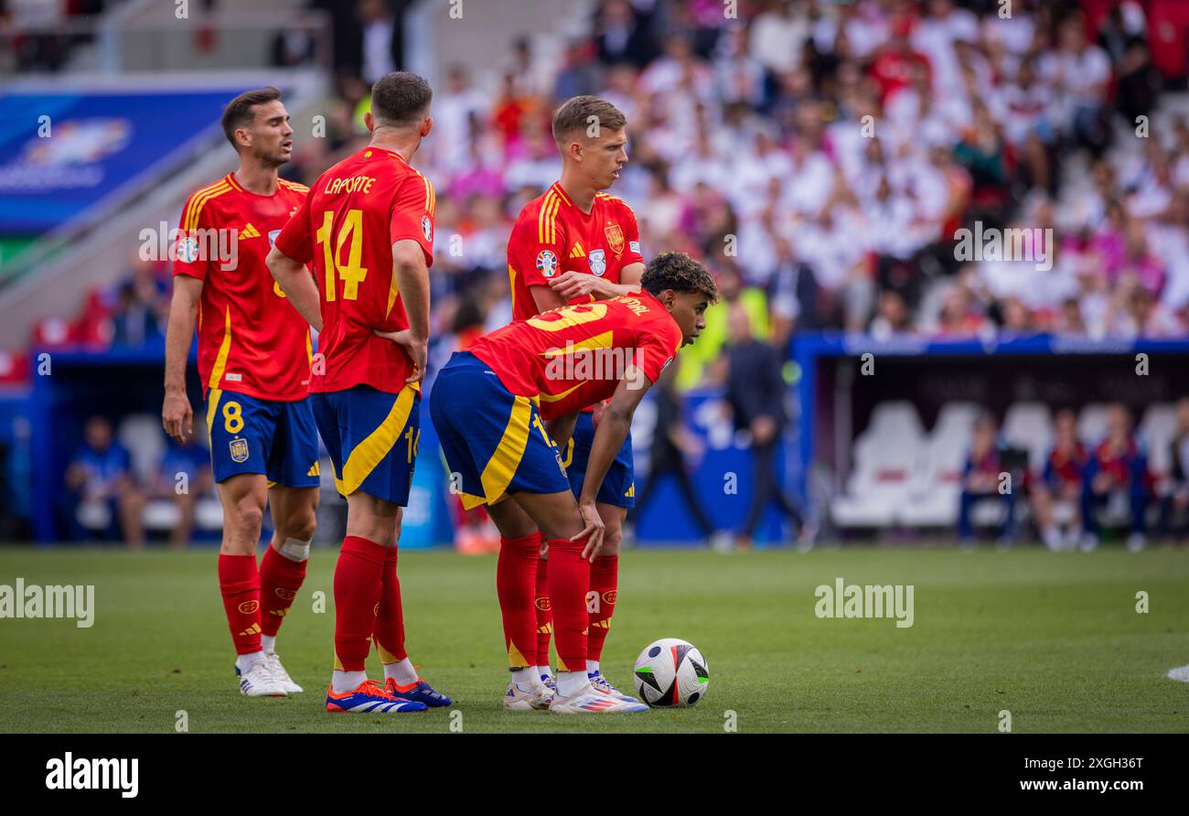 Stuttgart, Germany. 05th Jul 2024. Fabian Ruiz (ESP) Aymeric Laporte ...