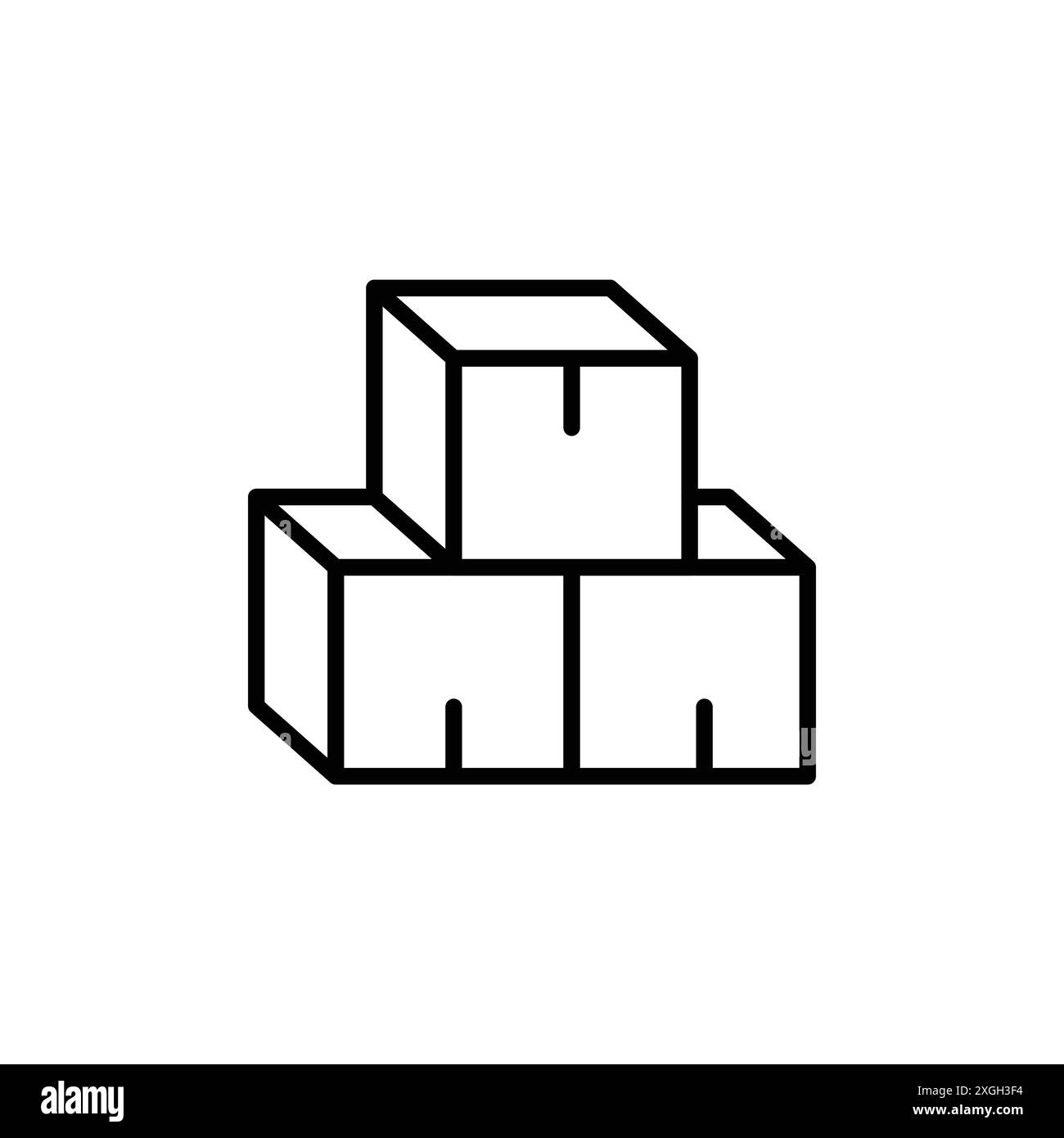 Boxes icon vector logo set collection or bundle pack group Stock Vector ...