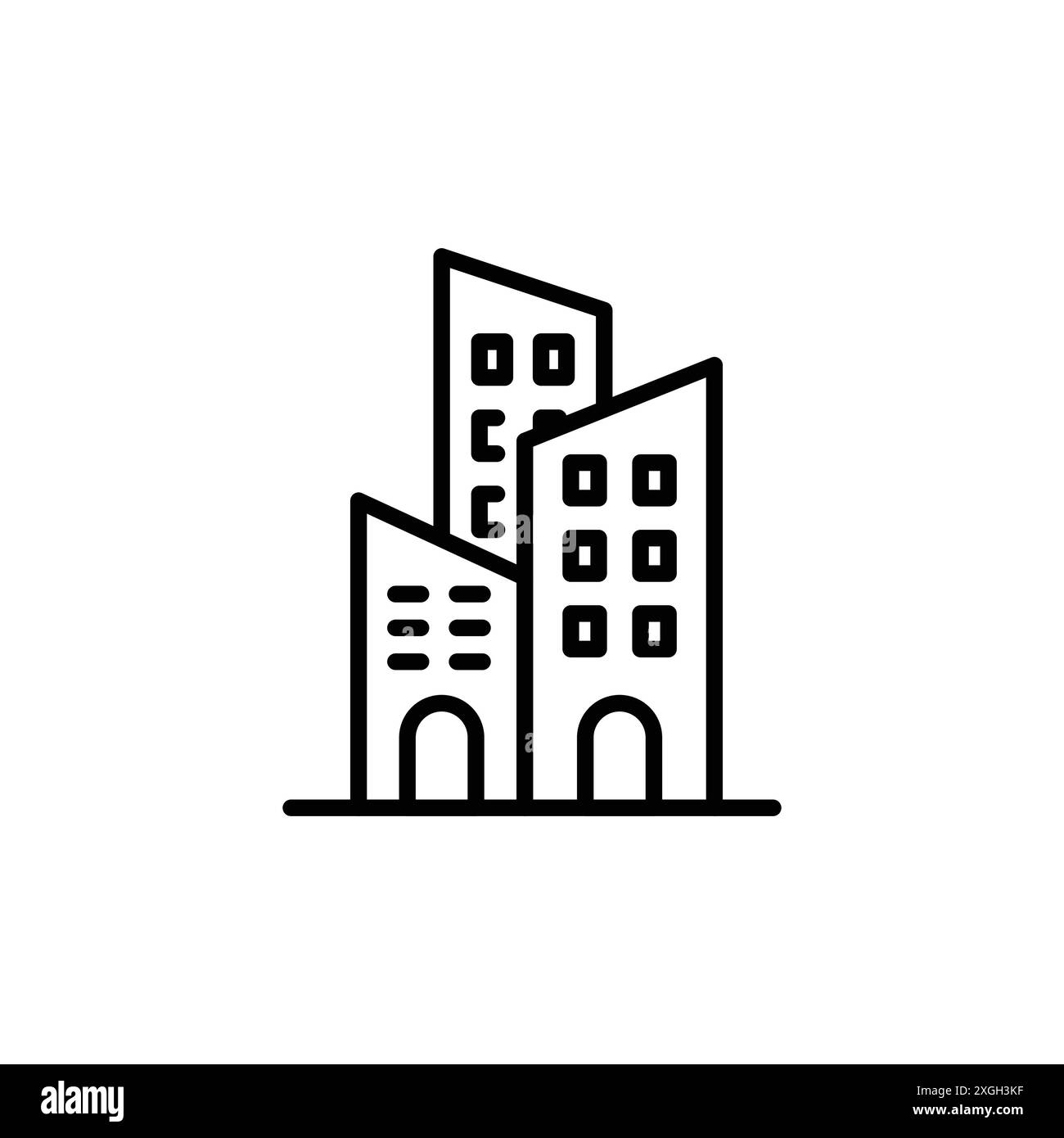 Building icon vector logo set collection or bundle pack group Stock ...