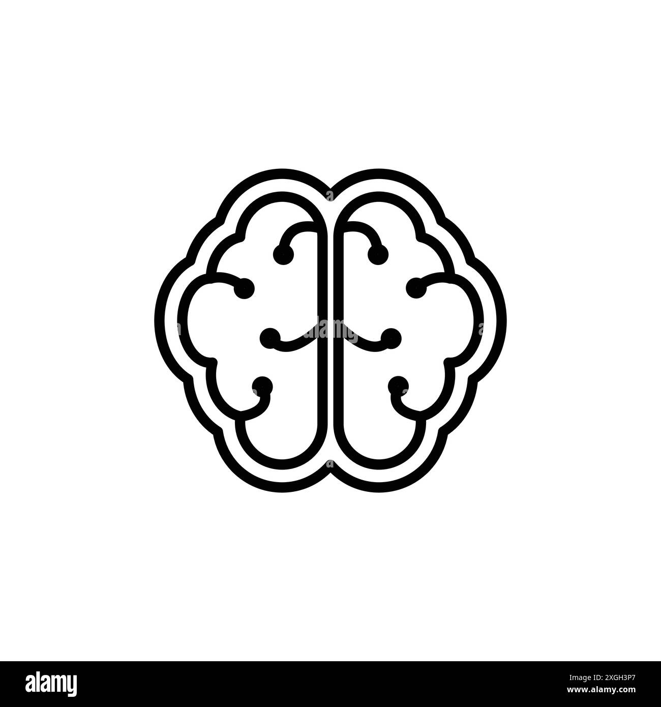 Brain logo ai icon Black and White Stock Photos & Images - Alamy