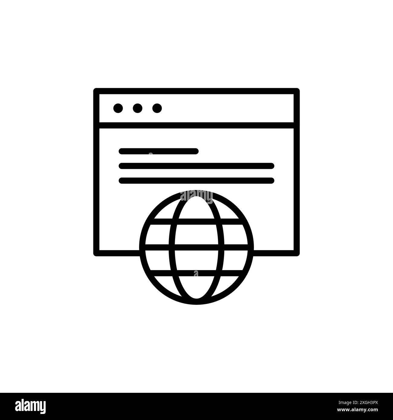 Browser icon vector logo set collection or bundle pack group Stock ...