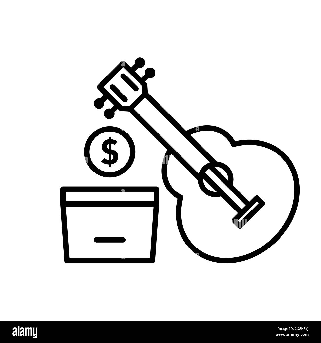 Busking for money Stock Vector Images - Alamy