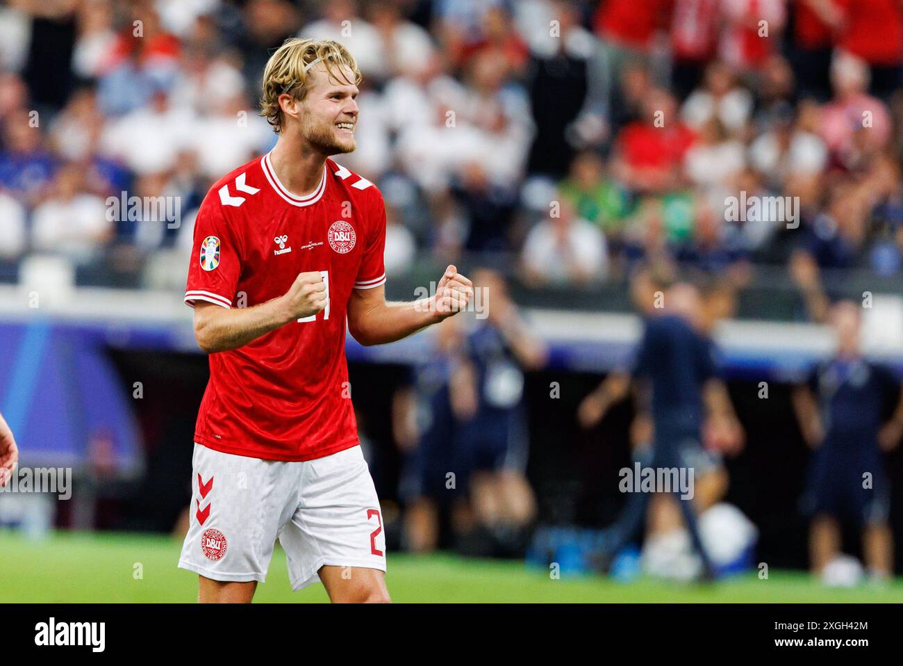 Frankfurt, Germany. 20th June, 2024. Morten Hjulmand (Denmark) seen ...