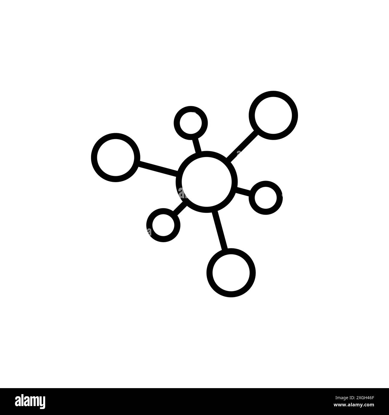 Chart connected icon vector logo set collection or bundle pack group ...