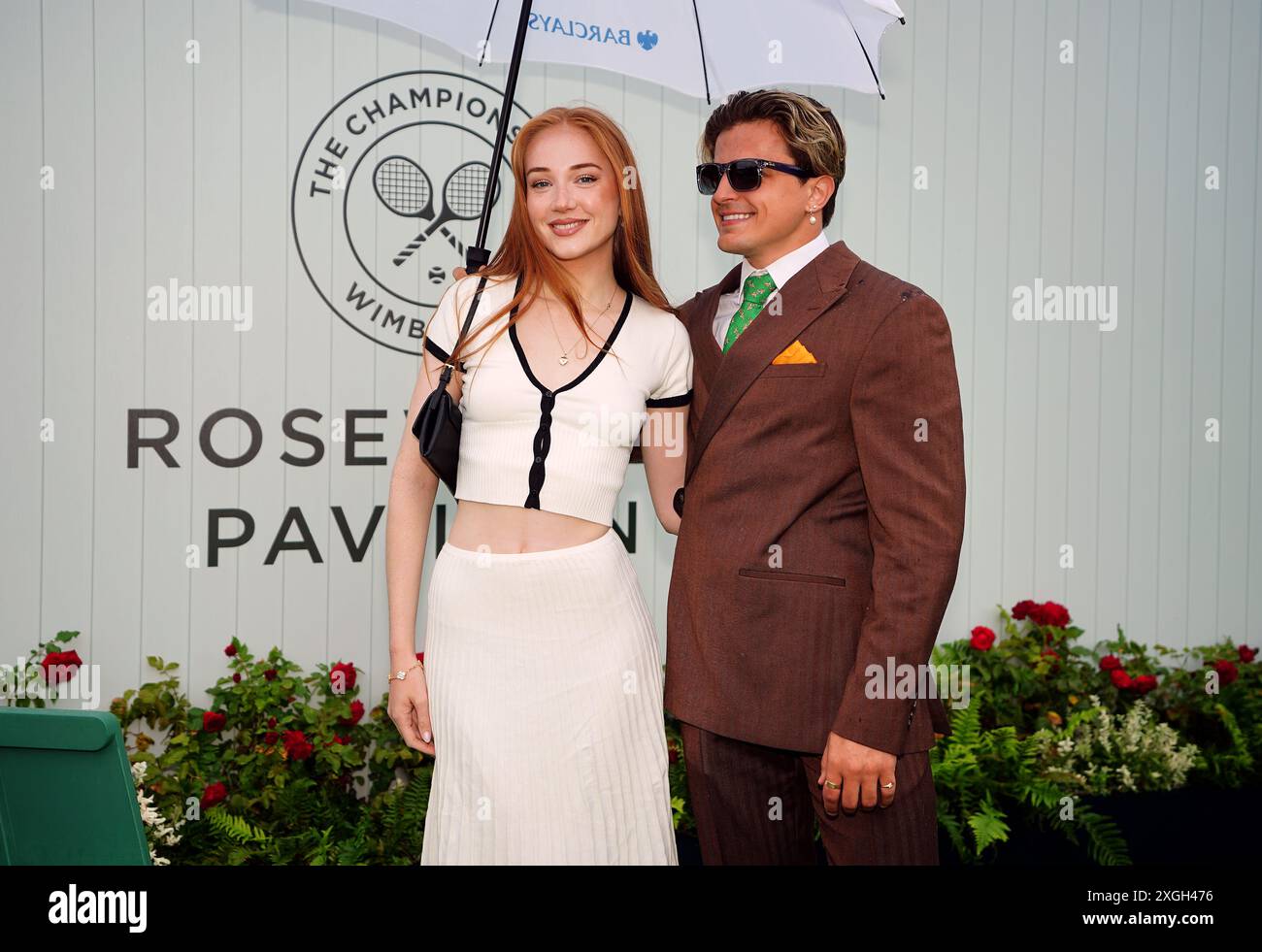 Nikita Kuzmin and Lauren Jaine on day nine of the 2024 Wimbledon ...