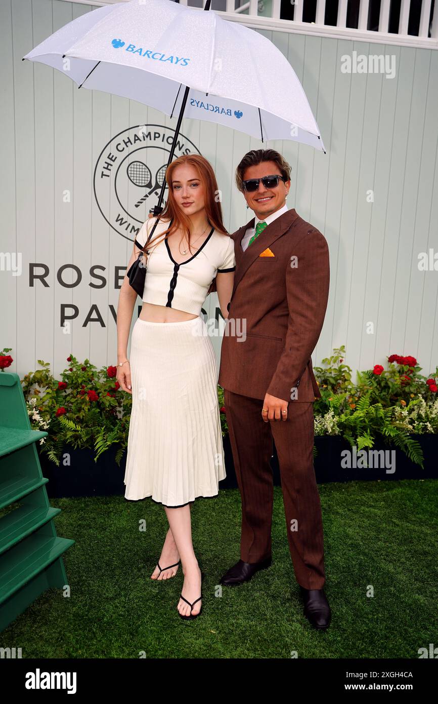 Nikita Kuzmin and Lauren Jaine on day nine of the 2024 Wimbledon ...