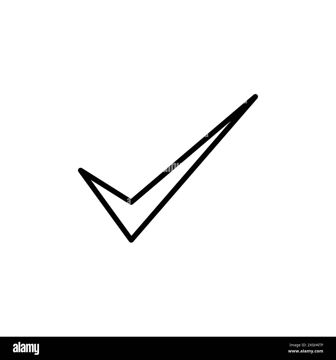 Check mark button icon concept Black and White Stock Photos & Images ...