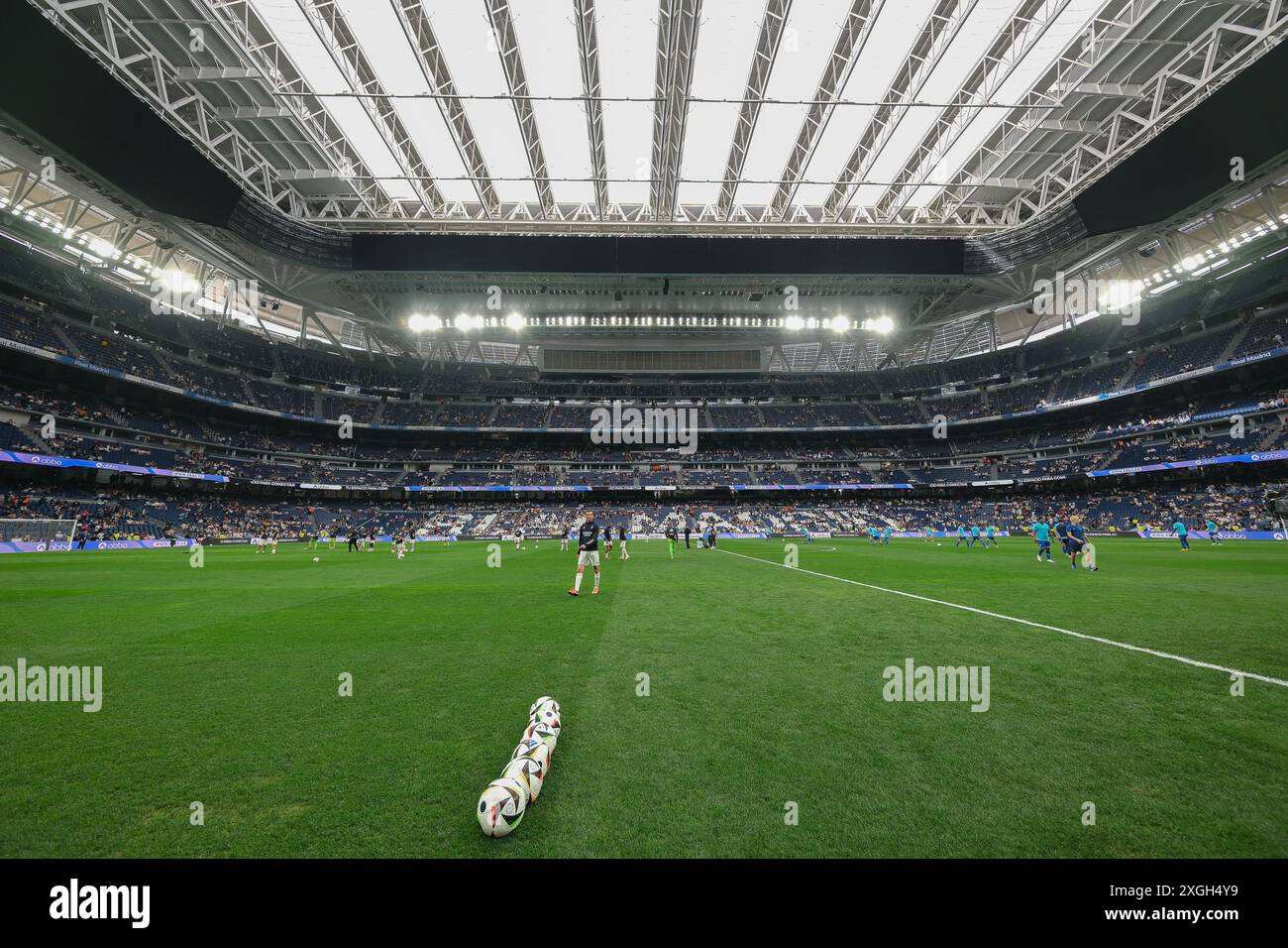 A general view of the inside of at Real Madrid's Santiago Bernabeu ...