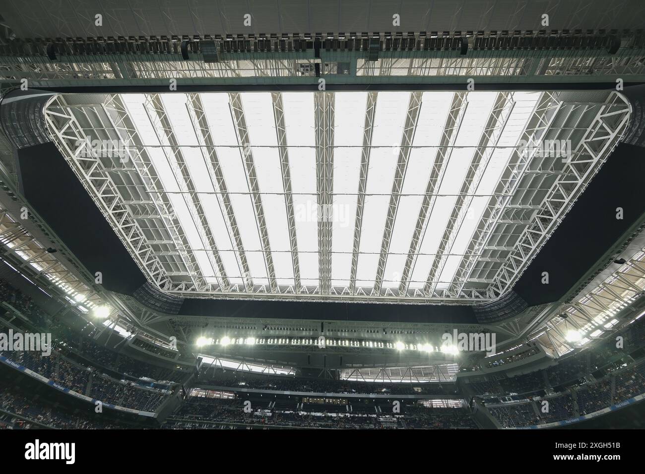 A general view of the inside of at Real Madrid's Santiago Bernabeu ...