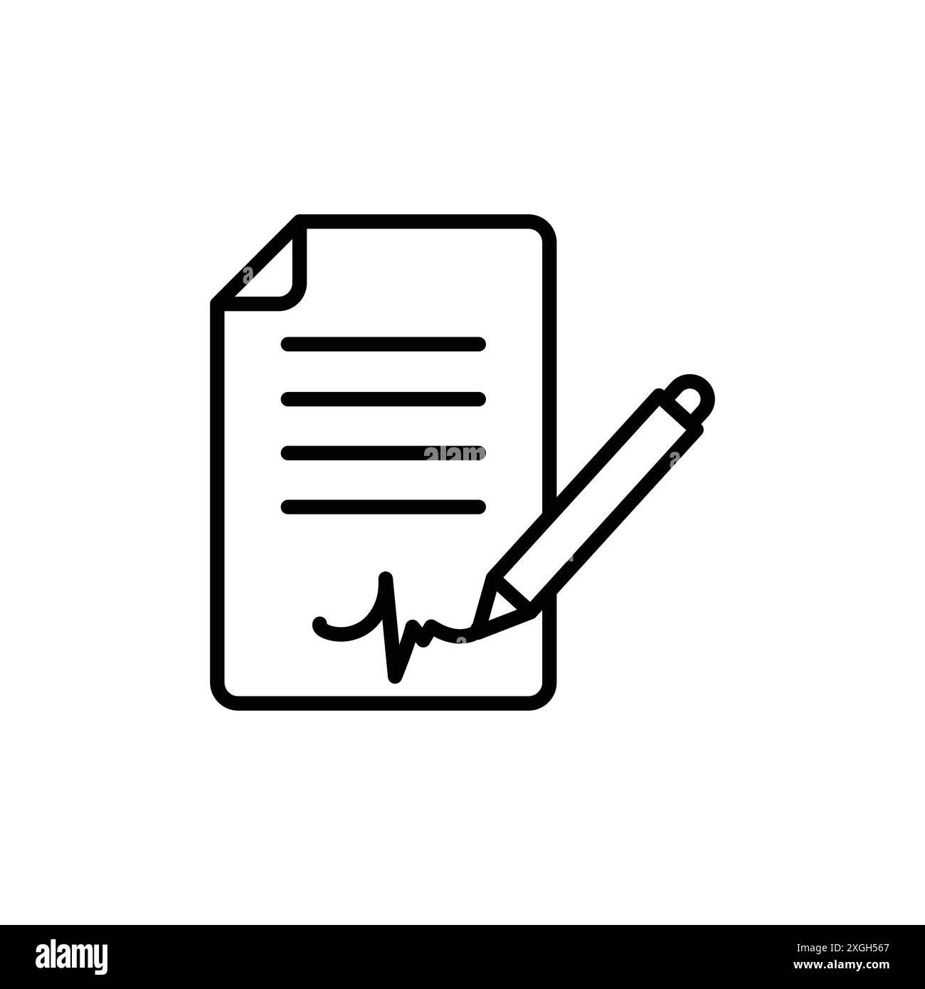 Document signed icon vector logo set collection or bundle pack group ...