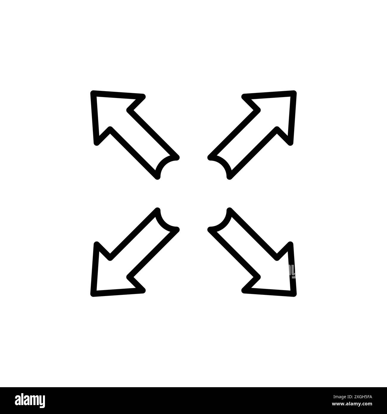 Expand arrows icon vector logo set collection or bundle pack group ...