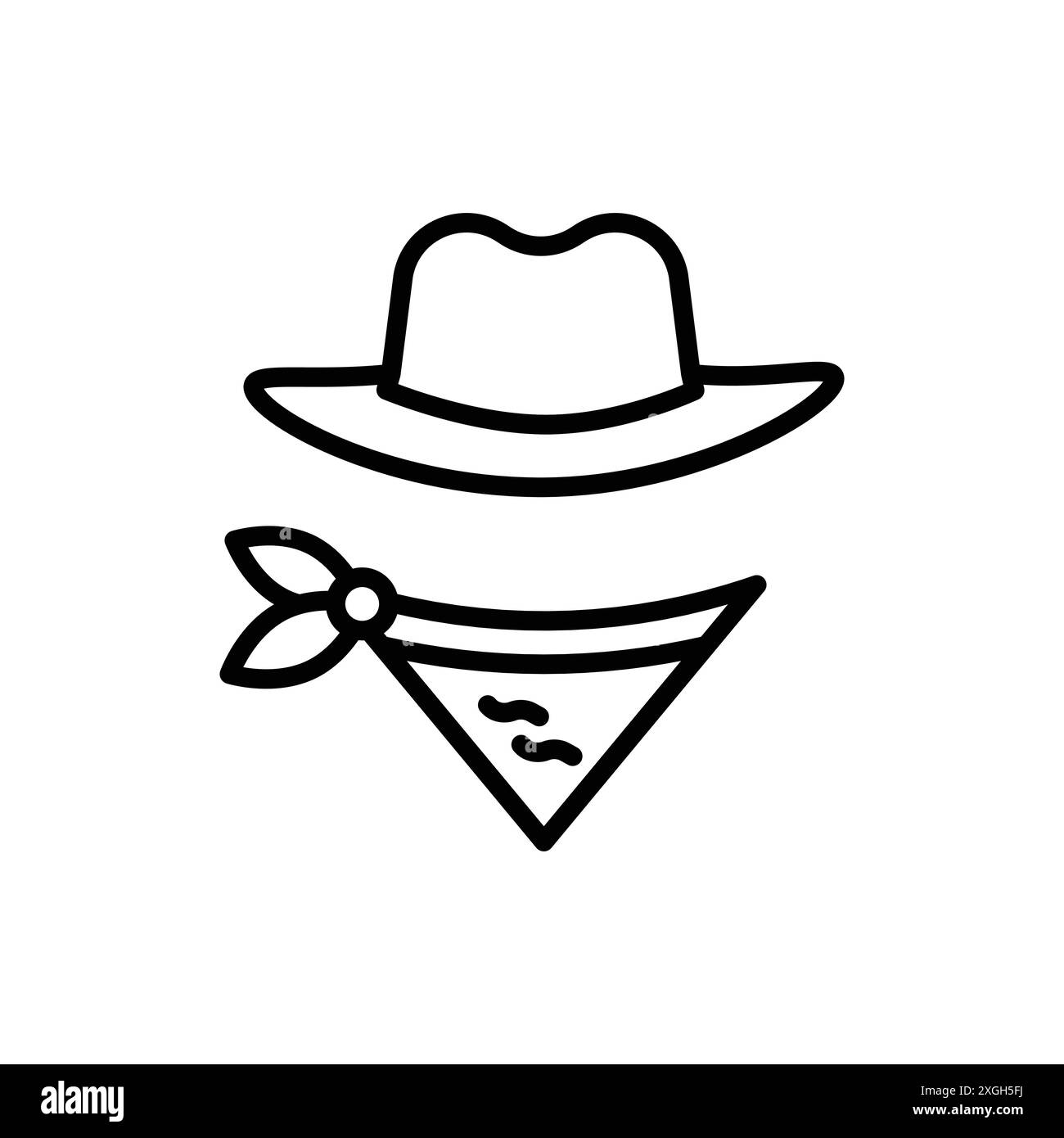Cowboy icon vector logo set collection or bundle pack group Stock ...
