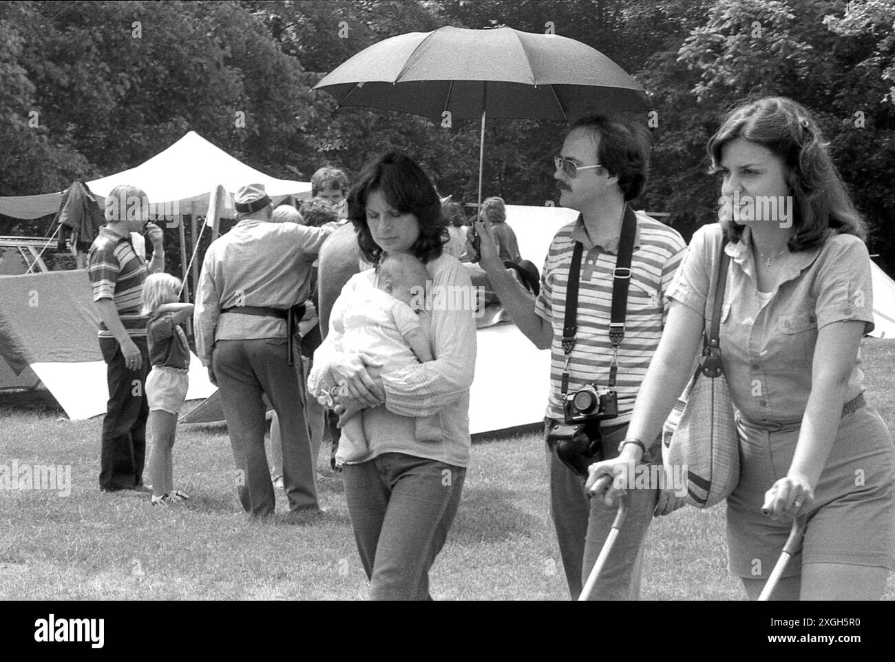 People at an outside event in Maryland, U.S.A., 1982 Stock Photo - Alamy
