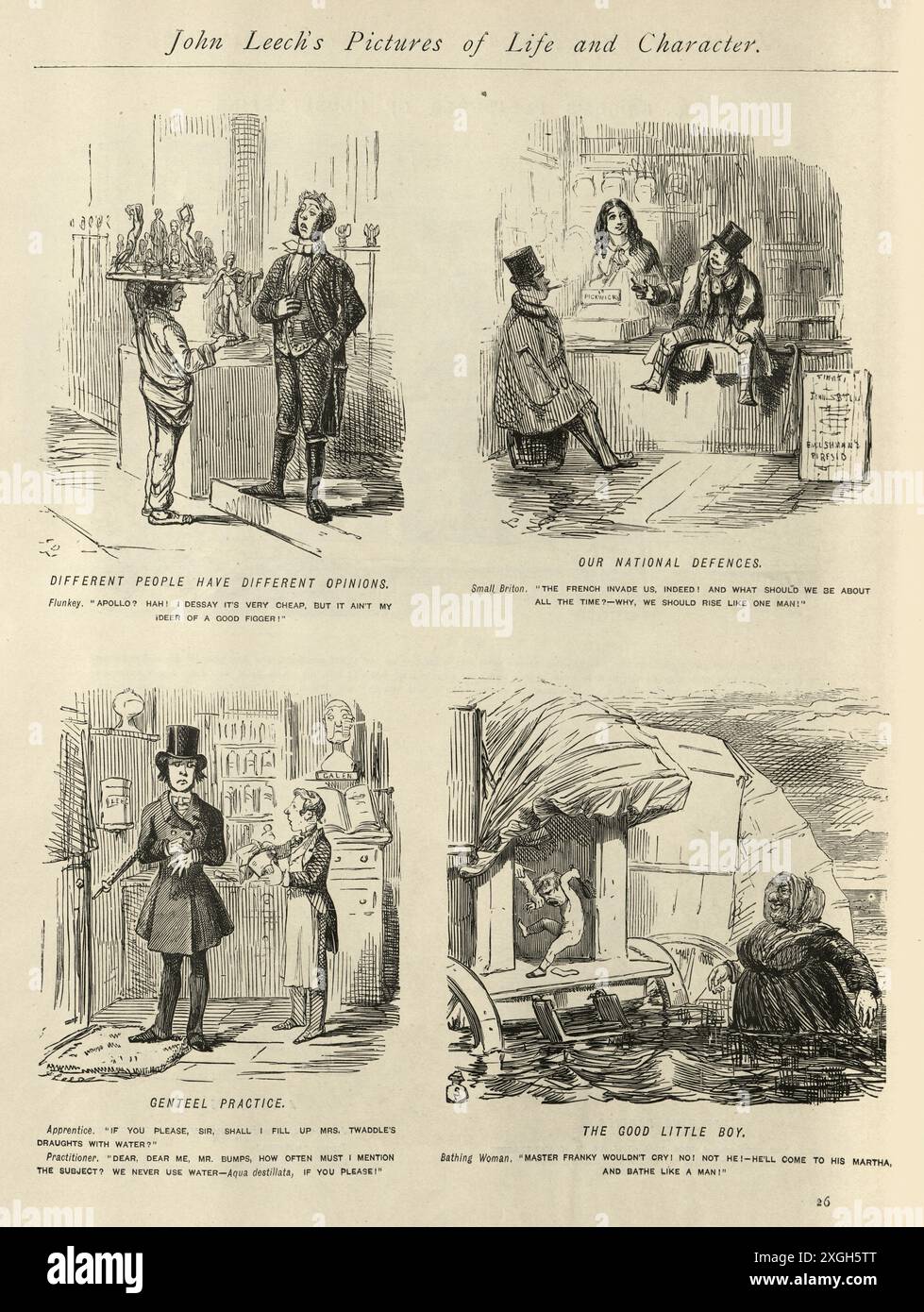 Vintage illustration cartoon by John Leech, Pictures of Life and ...