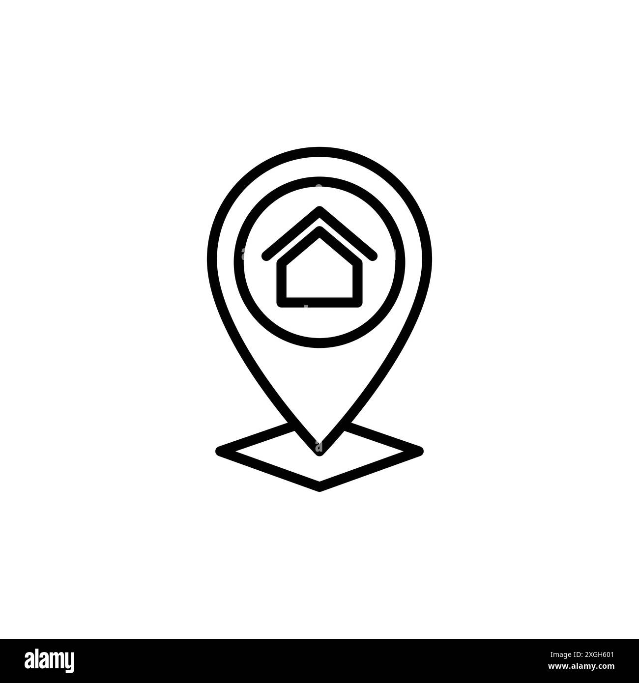 Home location icon vector logo set collection or bundle pack group ...