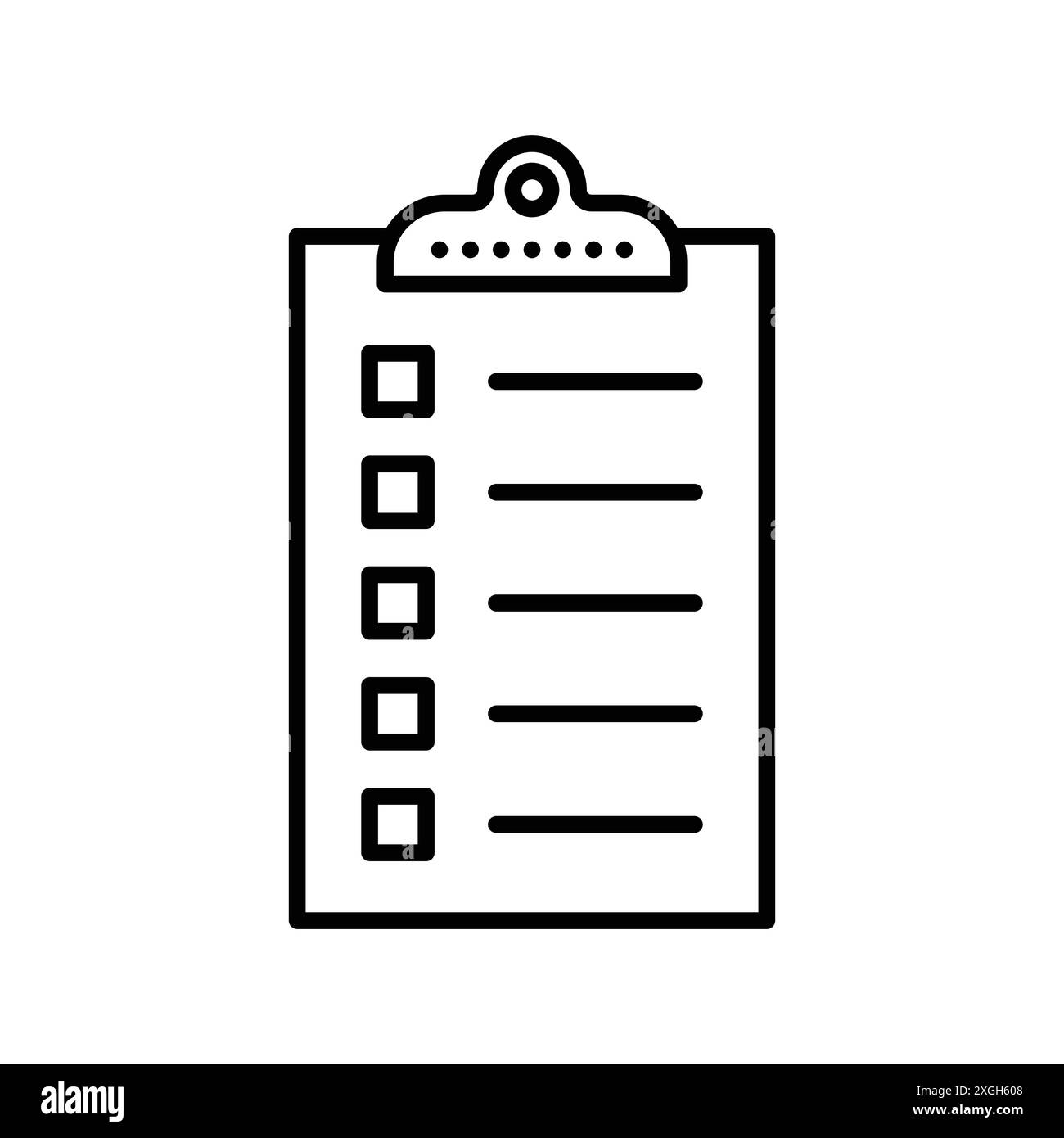 Choice list line icon Black and White Stock Photos & Images - Alamy