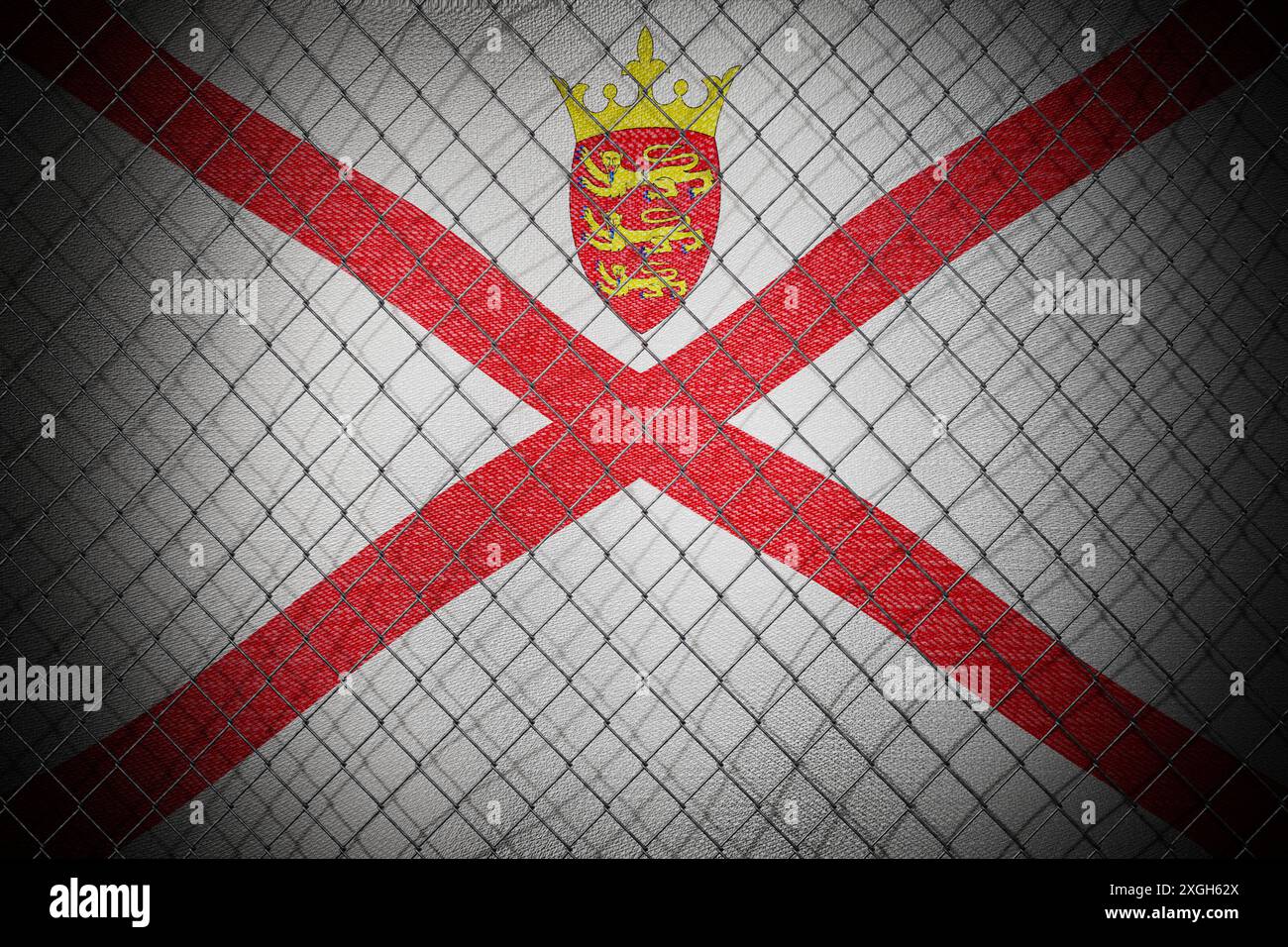 Flag behind metal wire hi-res stock photography and images - Alamy