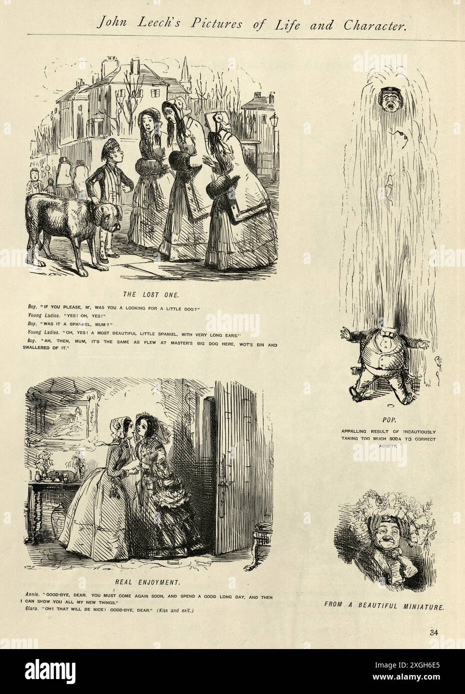 Vintage illustration cartoon by John Leech, Pictures of Life and ...