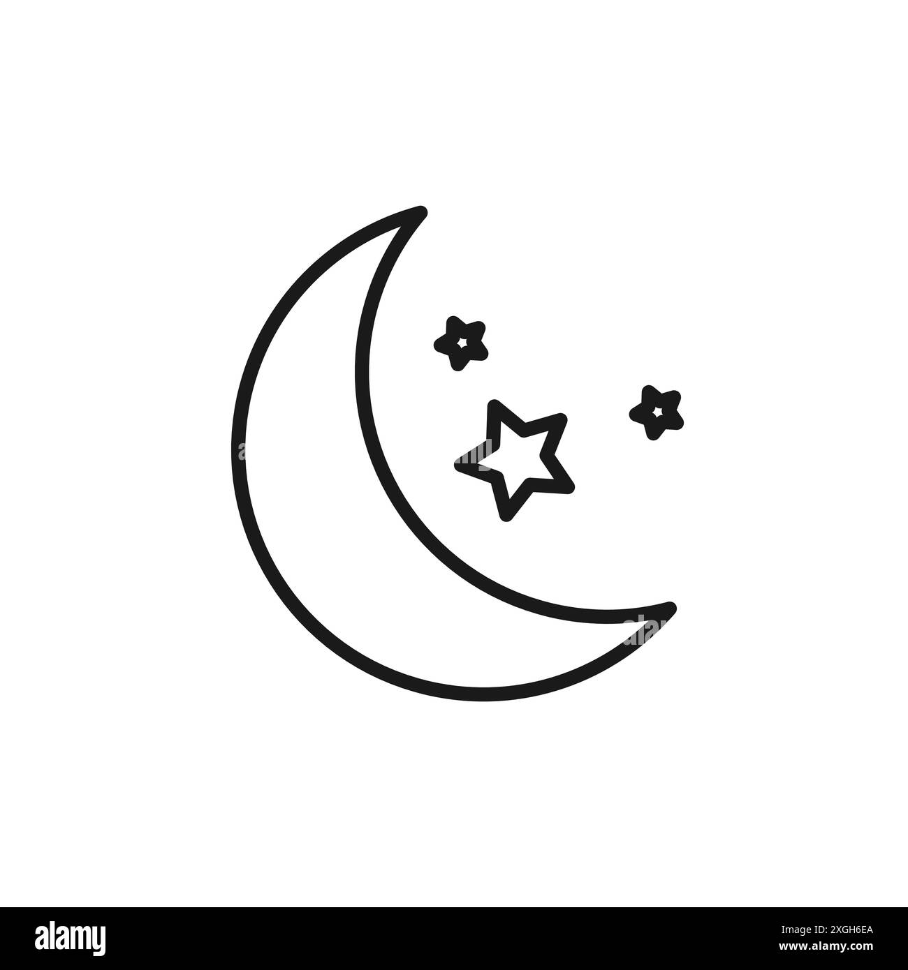 Moon stars set half Stock Vector Images - Alamy