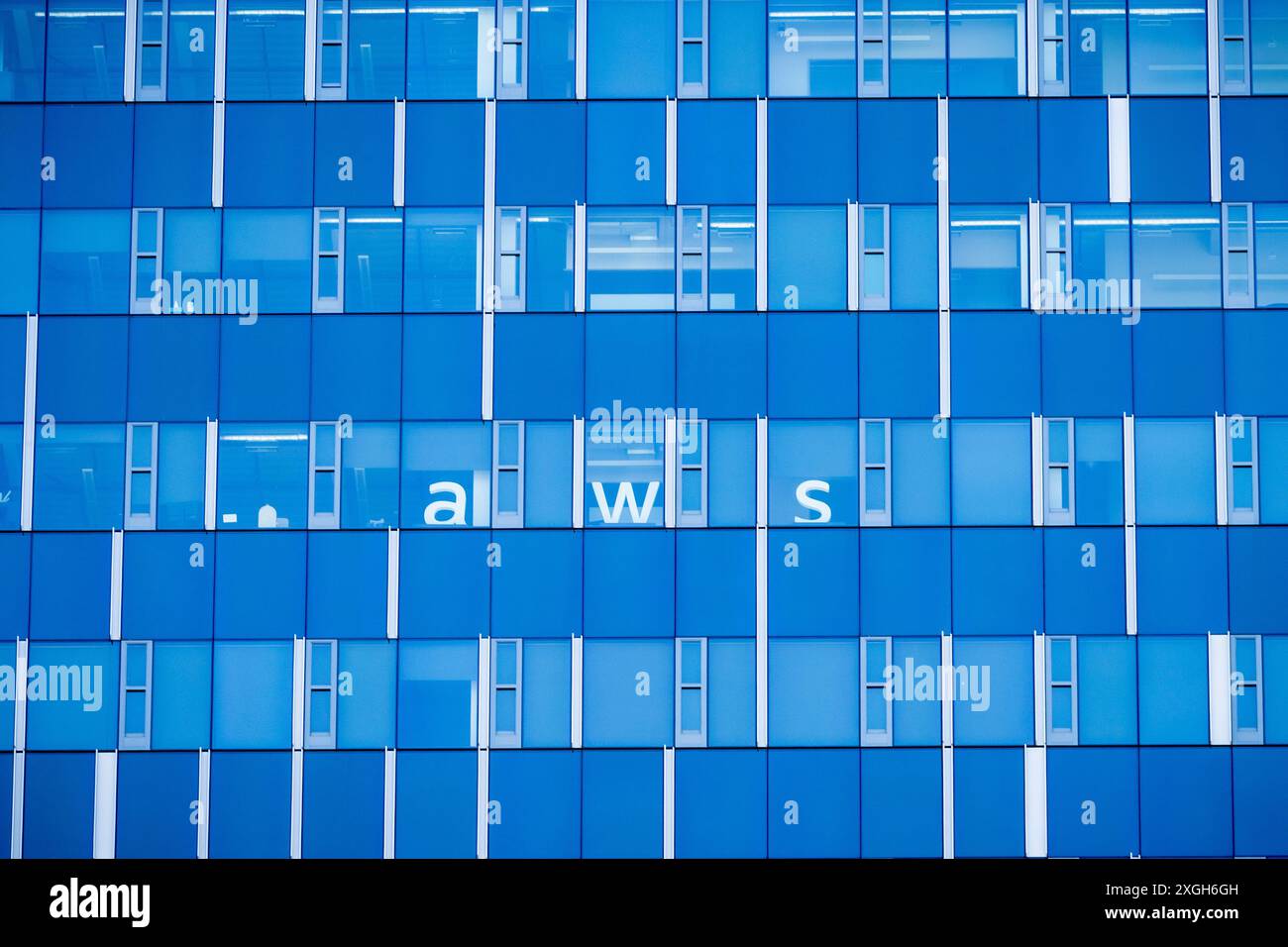 Seattle, USA. 06th July, 2024. The letters AWS are seen through the ...