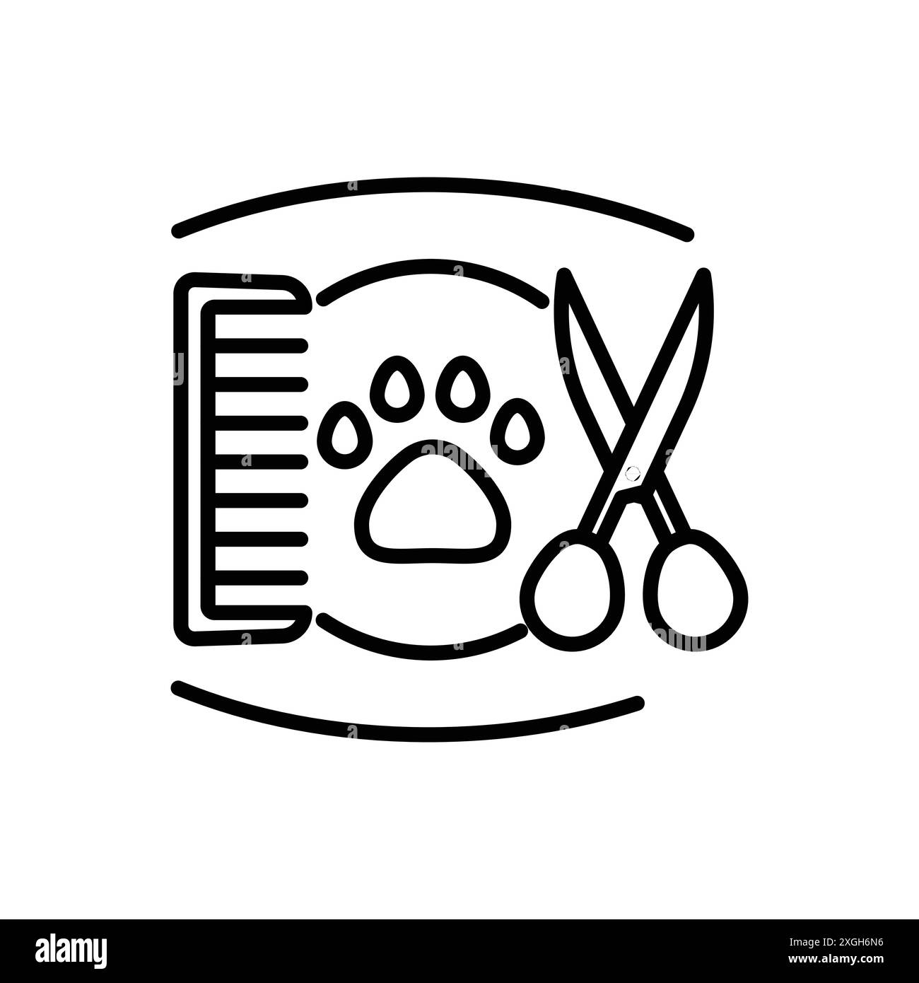 Pet grooming icon vector logo set collection or bundle pack group Stock ...