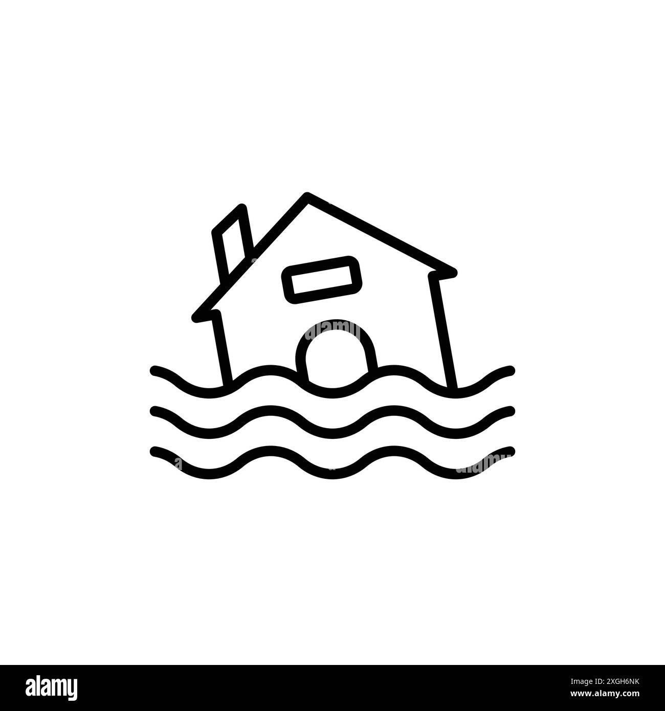 House flood icon vector logo set collection or bundle pack group Stock ...