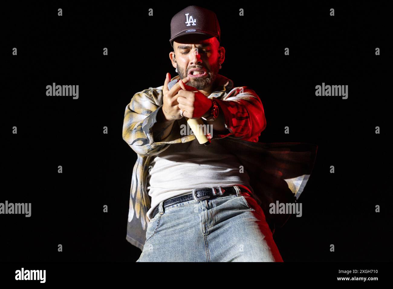 Colombian singer, Manuel Turizo, performs live on stage at the ...